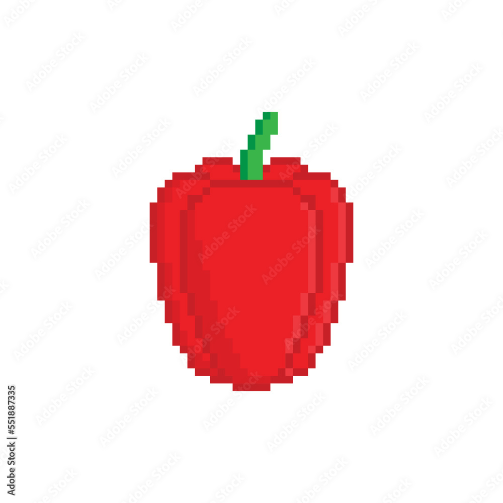 pixel art pepper vector icon pixel element for 8 bit game Stock Vector ...