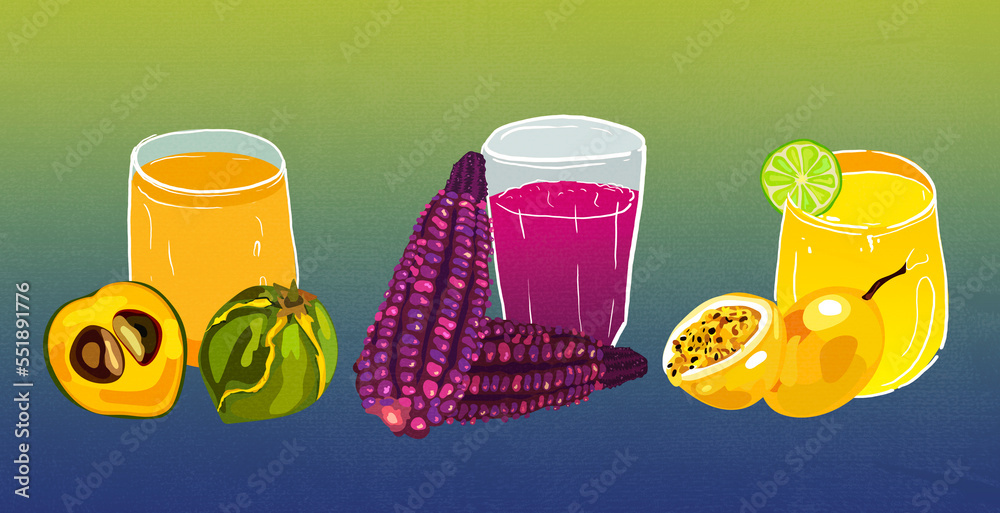 peruvian drinks lucuma milkshake chicha morada passion fruit ...