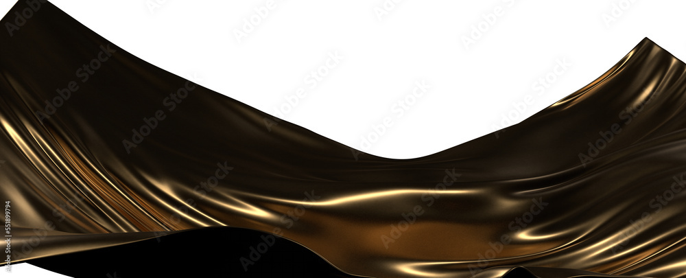 gold cloth, luxury smooth golden background, wave png transparent ...