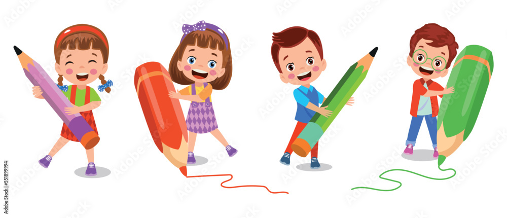 cartoon caharecter happy kid studynig and learning Stock Vector | Adobe ... cartoon caharecter happy kid studynig and learning Stock Vector | Adobe ...