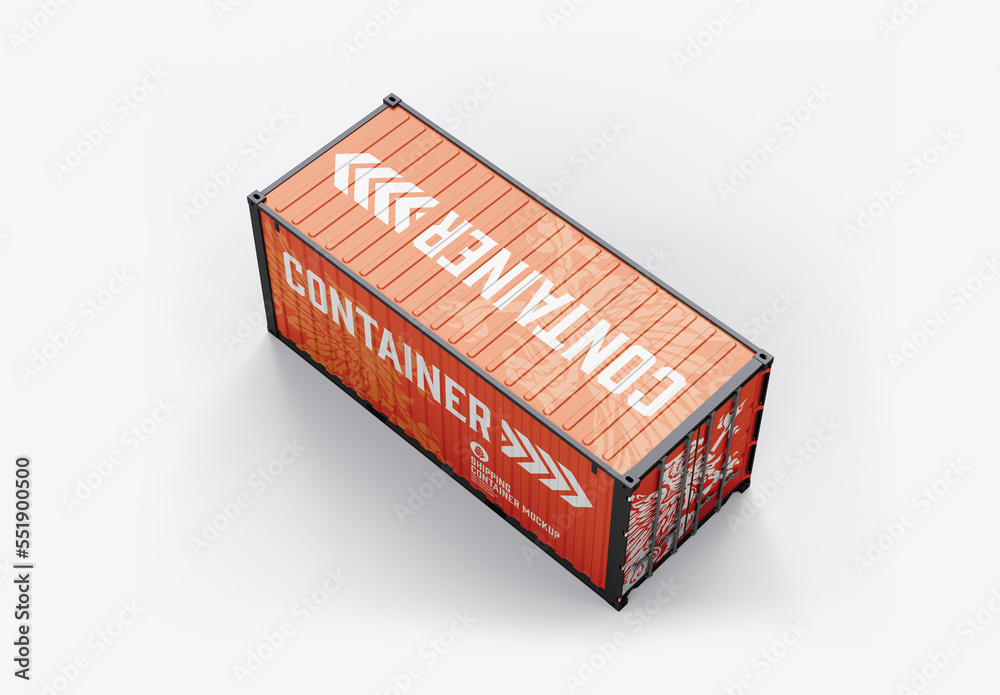 Shipping Container Mockup Stock Template | Adobe Stock