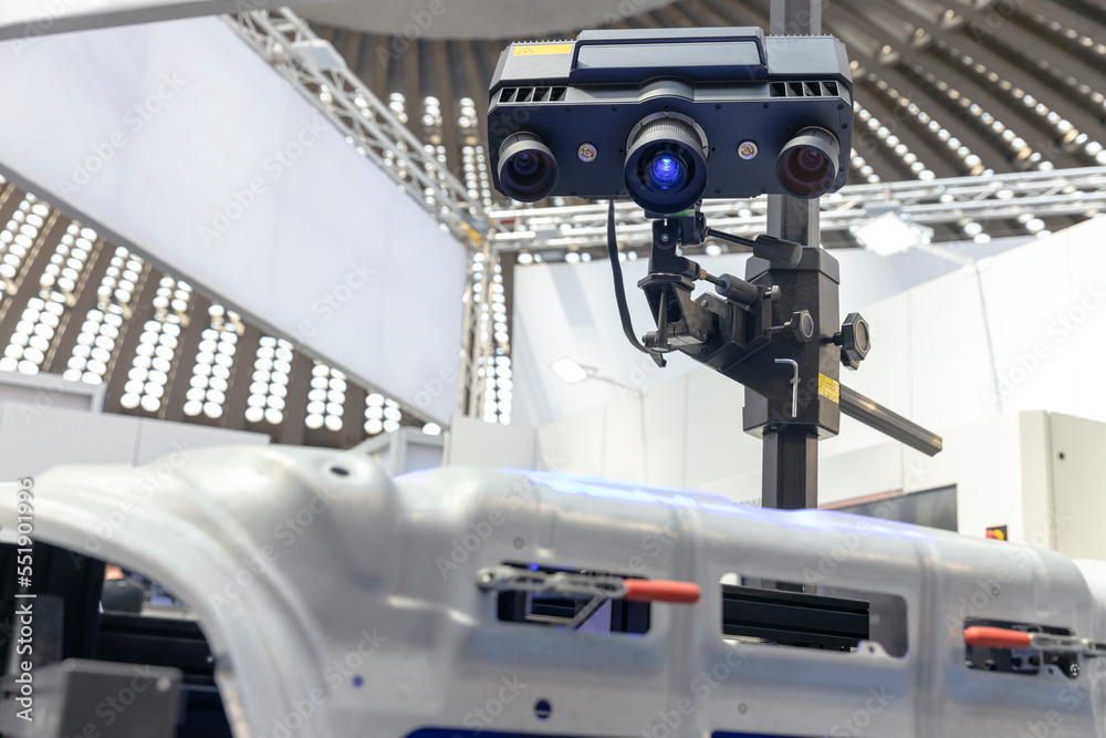 3D quality control and inspection scanning of vehicle part in the ...