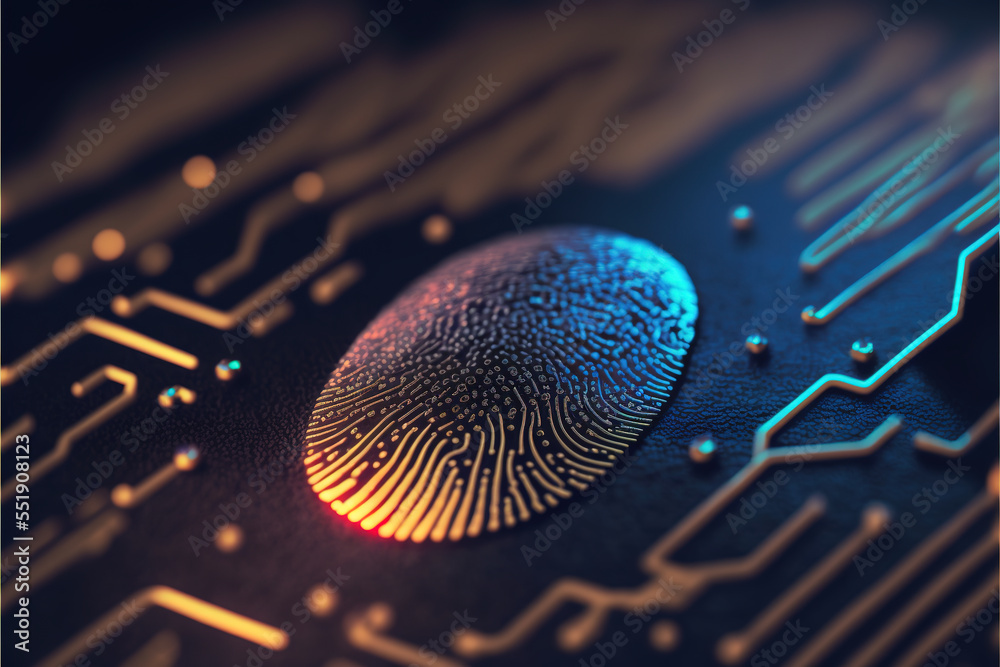 digital fingerprind concept Stock Illustration | Adobe Stock