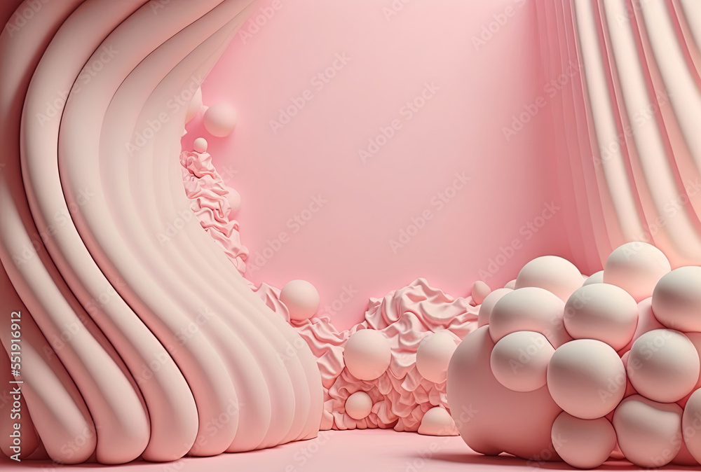 pastel pink backdrop. Generative AI Stock Illustration | Adobe Stock