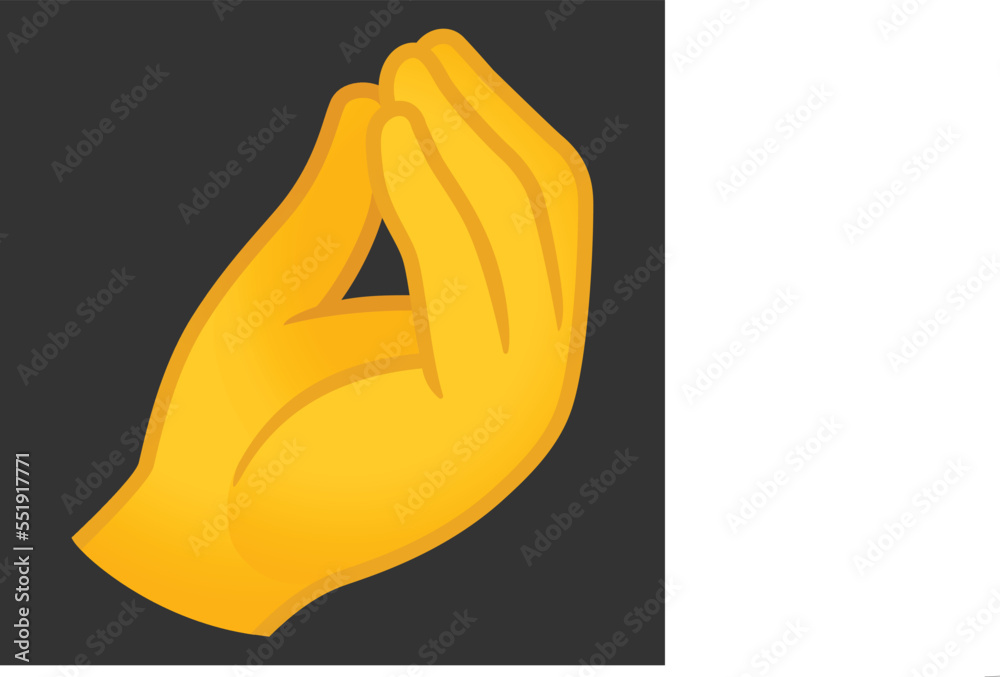 Pinched Fingers vector icon. Isolated Italian hand Ma Che Vuoi sign ...