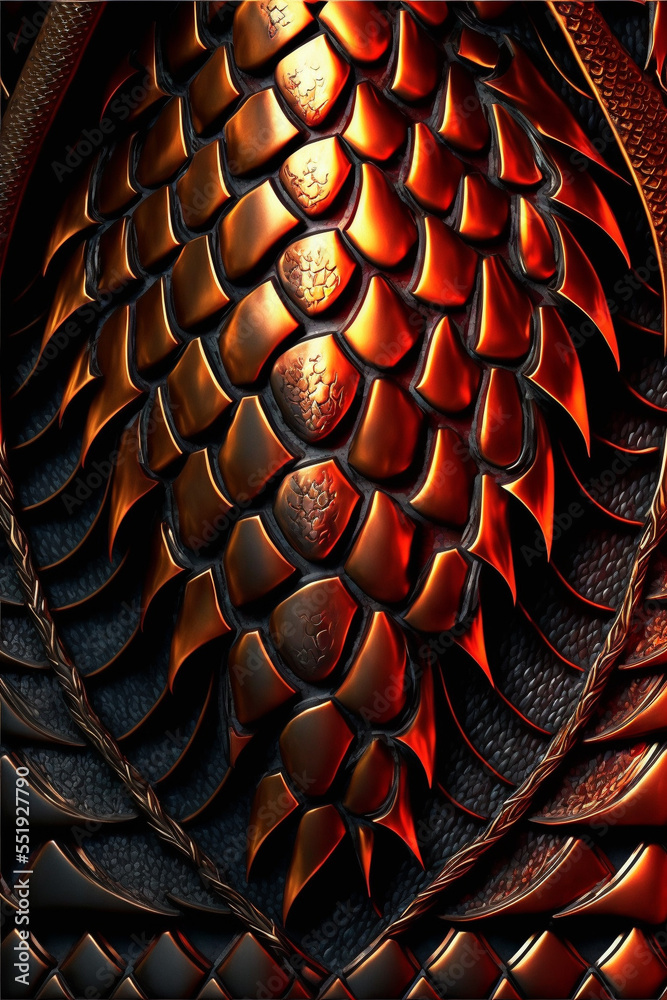 Image of Dragon skin futuristic tiles texture. Ai generated content ...