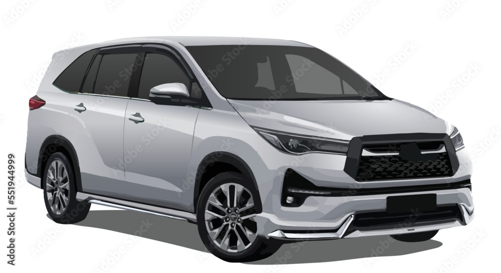 SUV MPV modern large minibus travel luxury wheel transportation icon ...