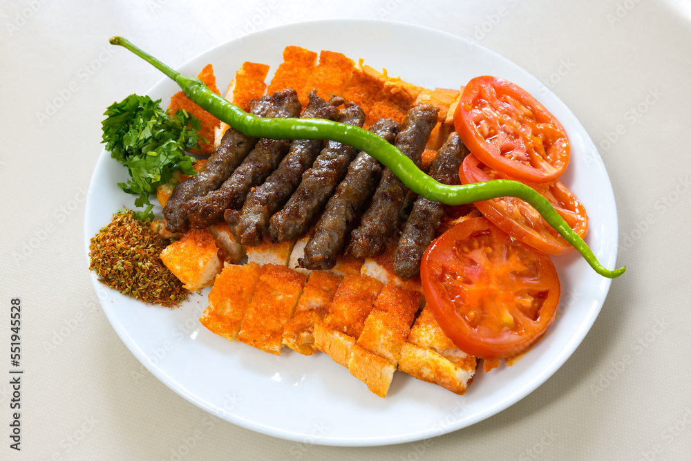 Meatball between bread (Turkish name : ekmek arasi kofte ) Izgara kofte ...