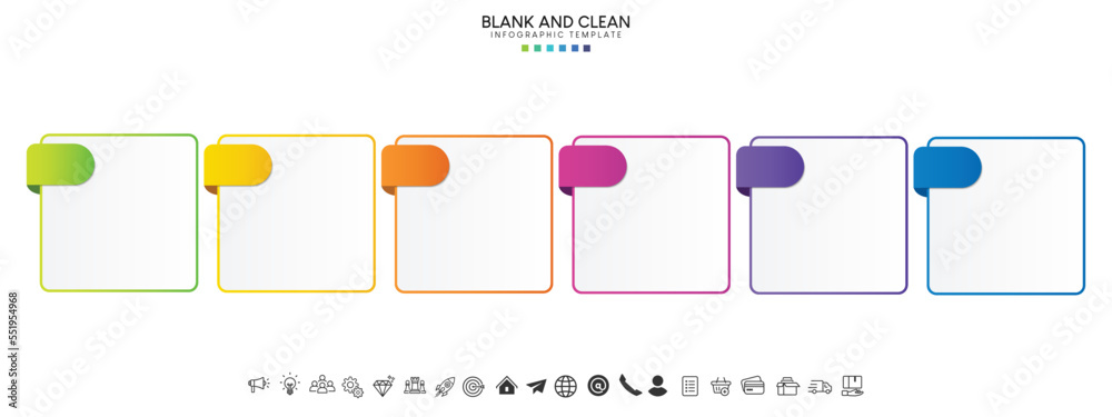 Blank and clean. Steps business data visualization timeline process ...