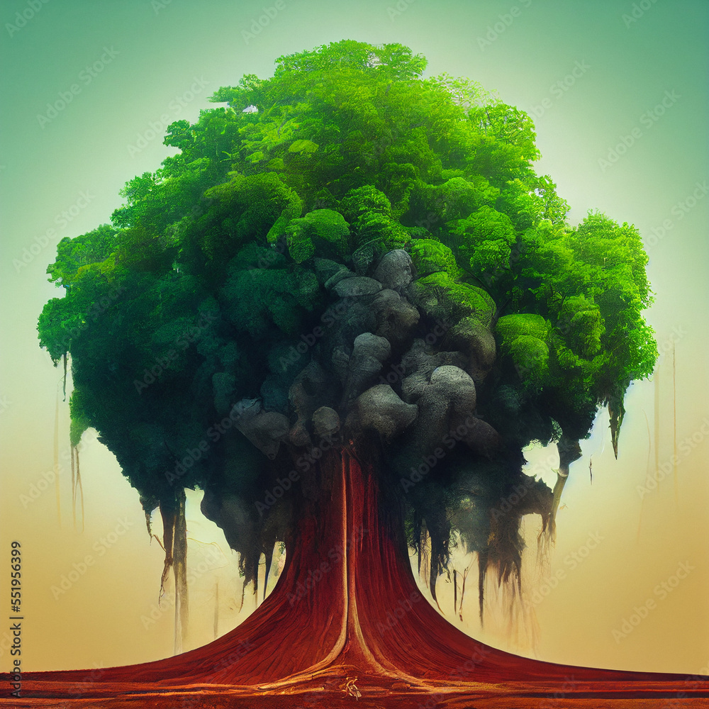 Tree Cross Section - Generative AI Stock Illustration | Adobe Stock