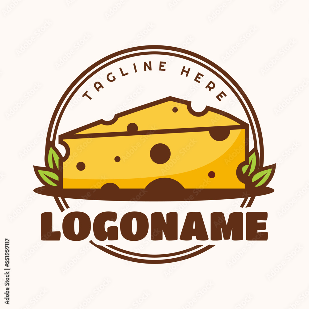 Cheese logo template, suitable for restaurant, cheese production and ...