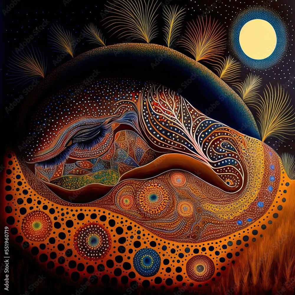 Rainbow serpent Australian Aboriginal dreamtime creation of Australia ...