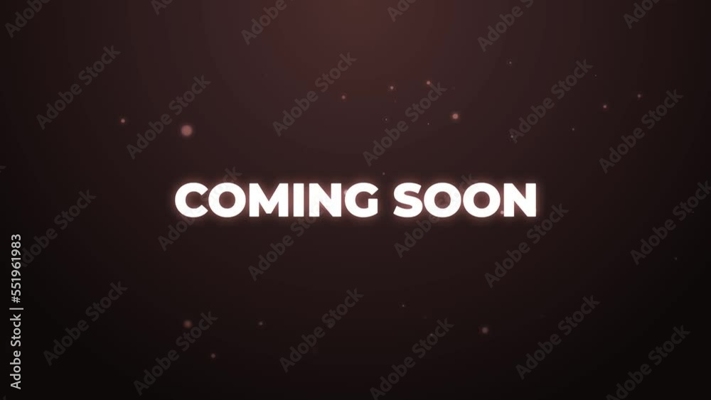 Coming Soon Text Reveal 4k Glow style background with coming soon glow ...