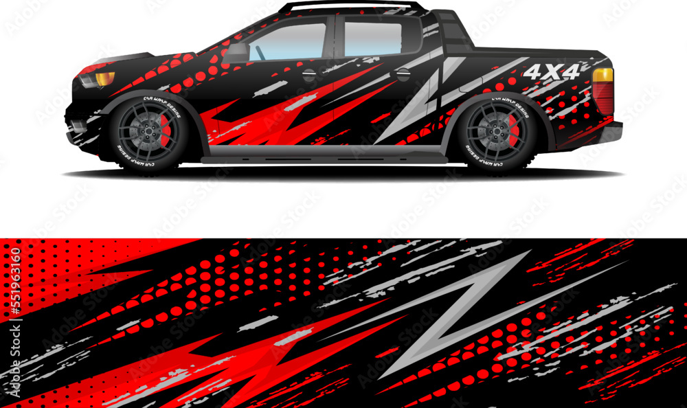 off road car wrap livery sticker design abstract racing graphic ...