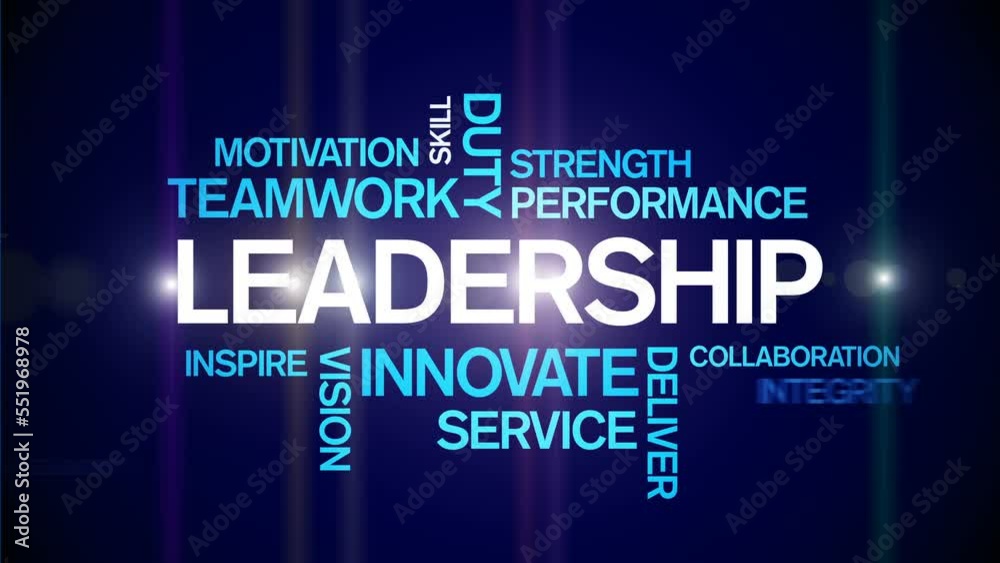 Video „4k Leadership Animated Tag Word Cloud;Text Design Animation ...