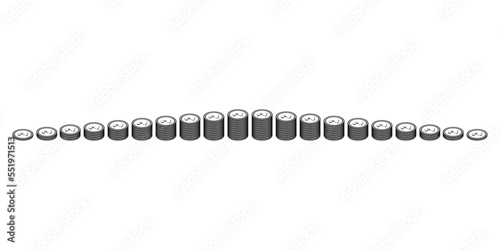 Arab Saudi Currency Icon Symbol, Saudi Riyal, SAR Sign. Vector ...