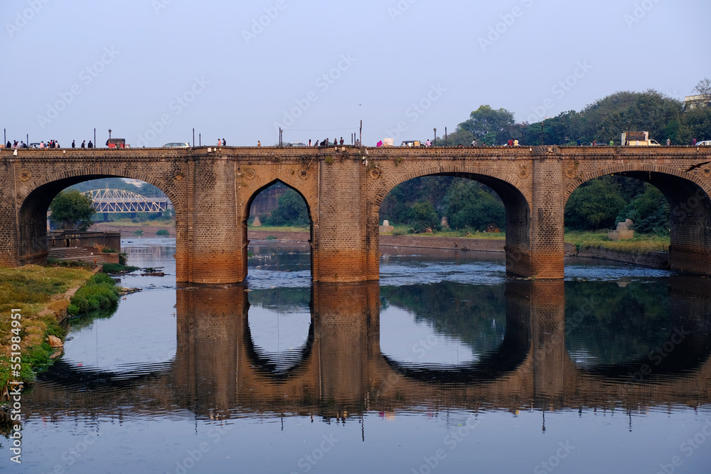 06 December 2022, Pune, India, Chhatrapati Shivaji bridge, this ...