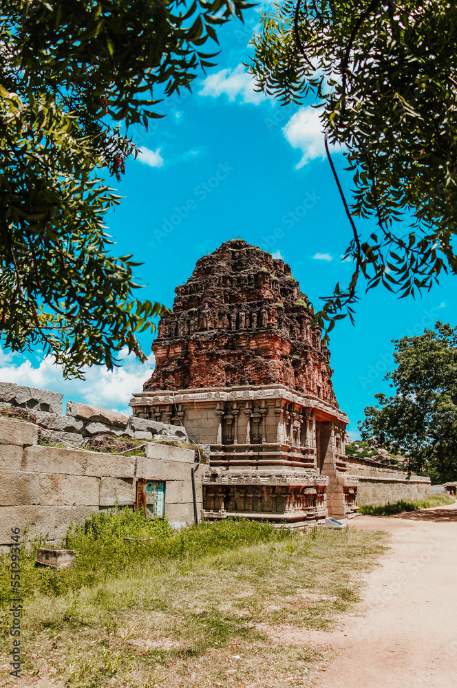 The Vittala Temple or Vitthala Temple in Hampi with entrance gate ...