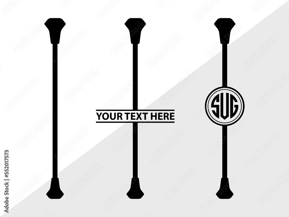 Baton Twirling Monogram, Baton Twirling Silhouette, Baton Twirling SVG ...