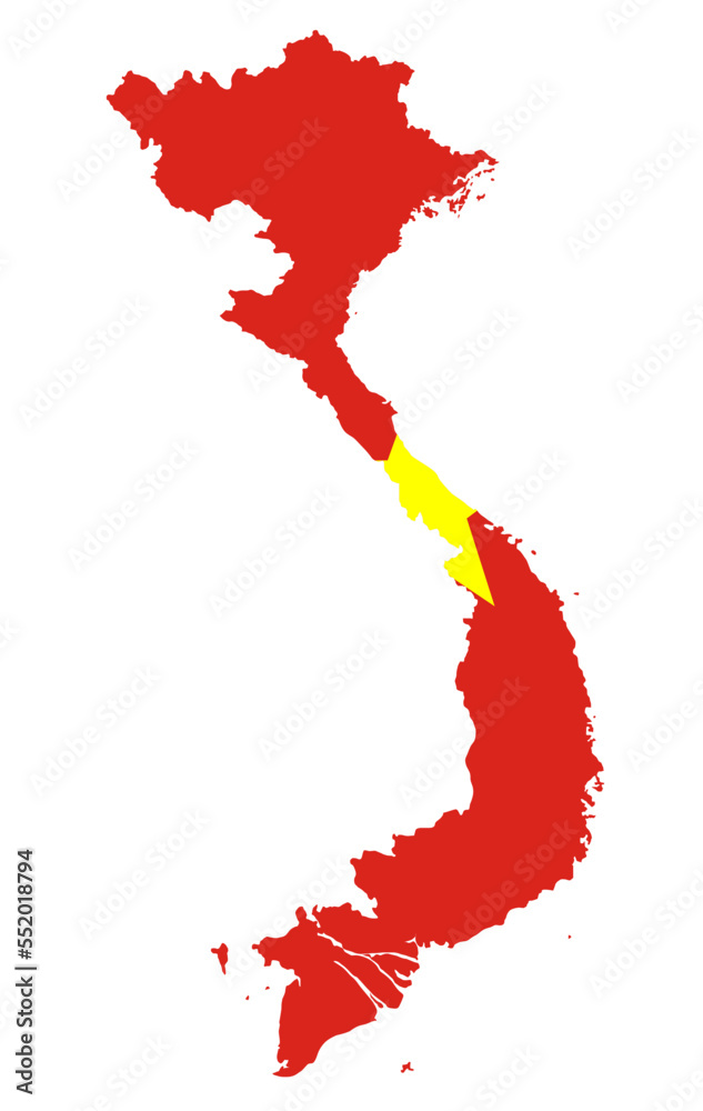 Vietnam map with flag asian cartography Stock Vector | Adobe Stock