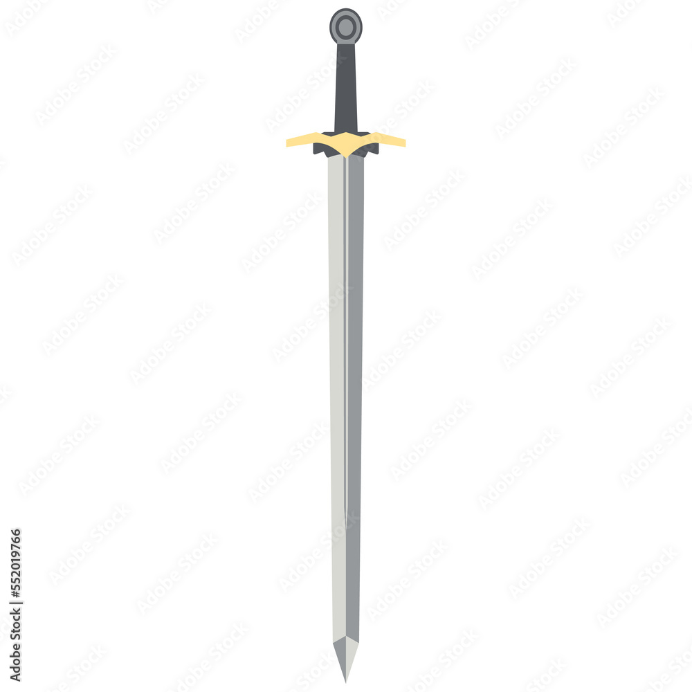 Sword Two Handed Two Side Sharp Swords Samurai Knight Weapon Stock ...