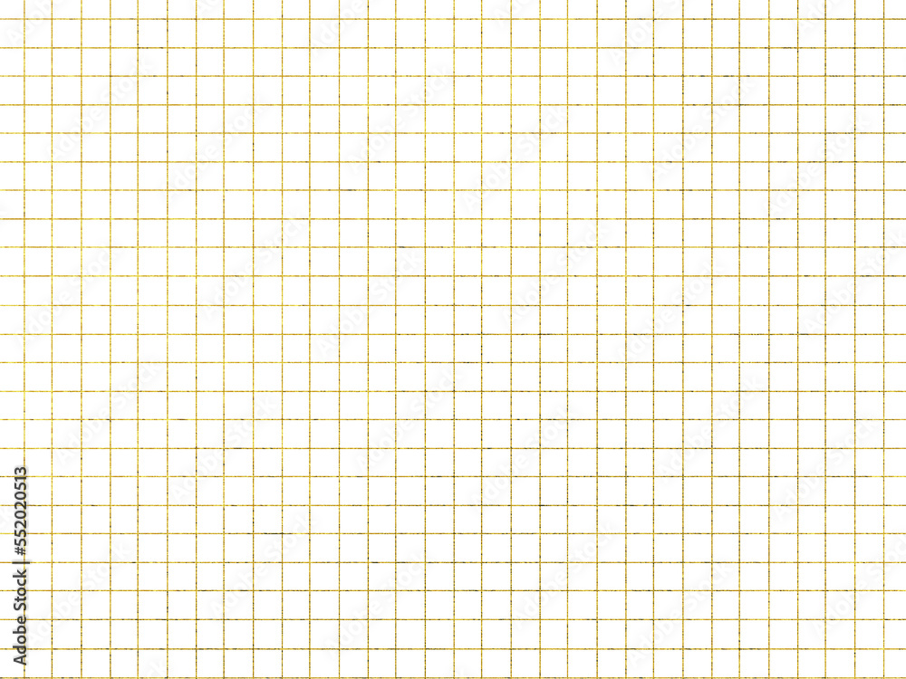 Gold grid paper, abstract squared background with golden graph ...