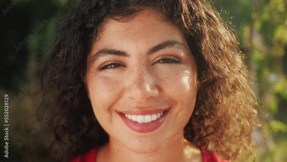 Pretty Biracial woman looking at the camera, young funny model, mixed ...