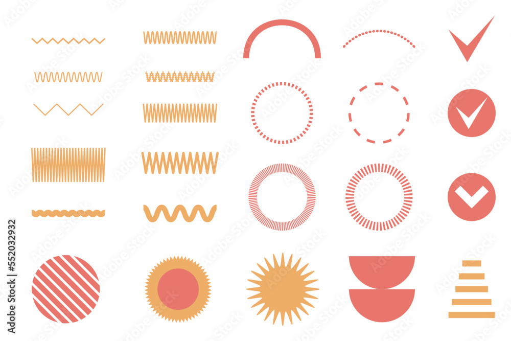 Abstract Grid Frame Symbol Minimalist Graphic Icon Clipart Set Creative ...