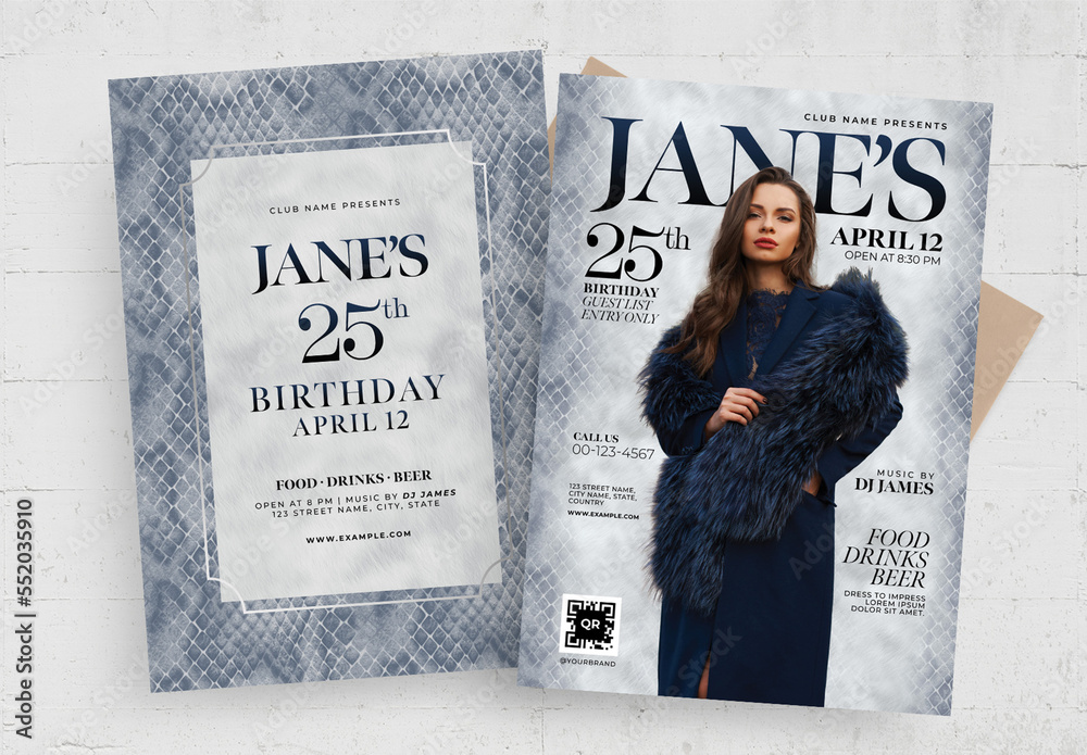 Birthday Flyer Stock Template | Adobe Stock