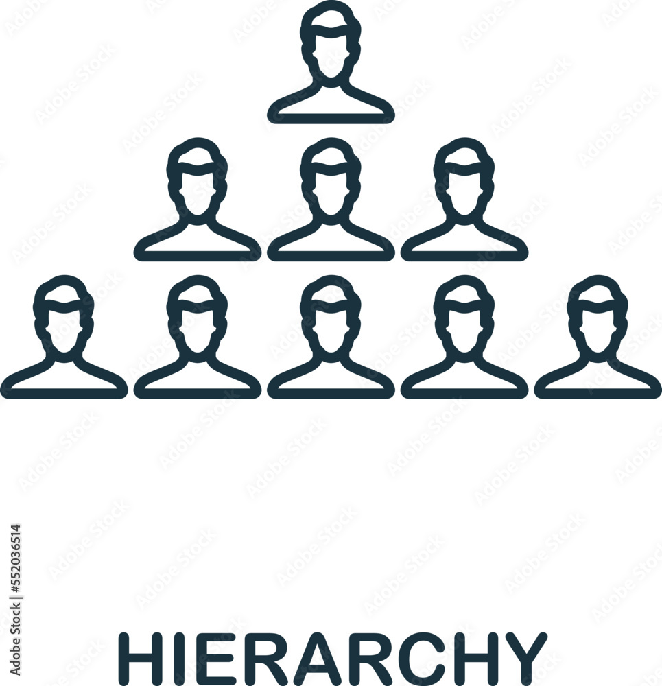 Hierarchy icon. Monochrome simple Company Structure icon for templates ...