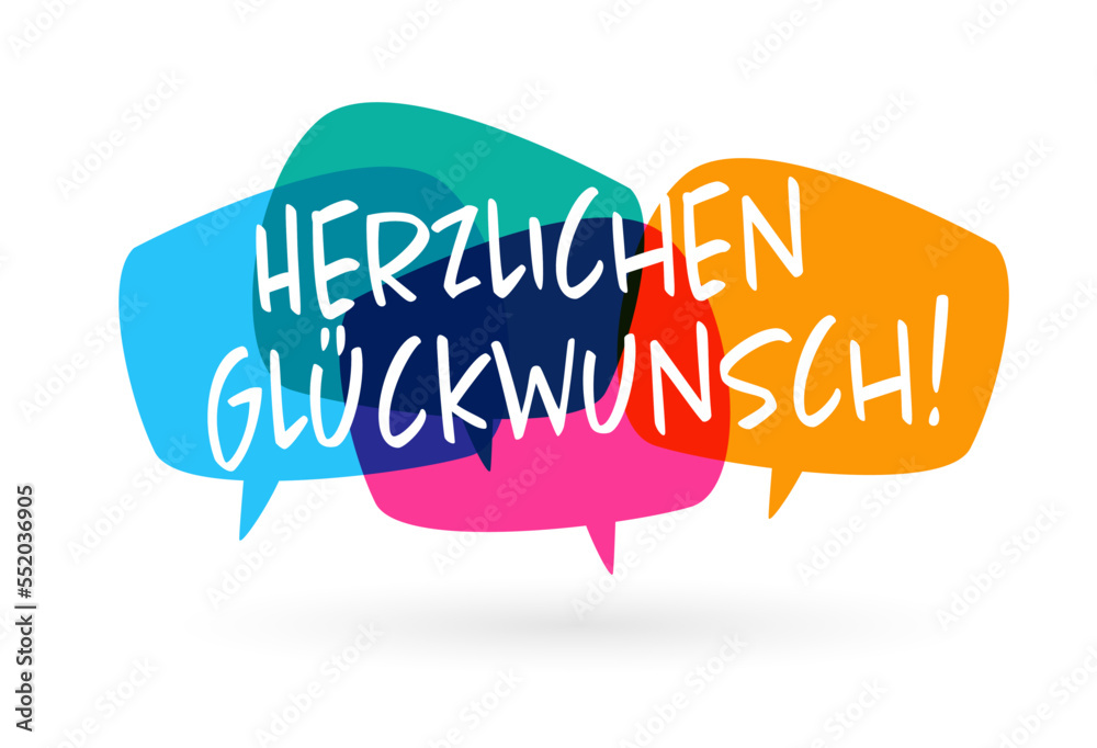 Herzlichen Glückwunsch Stock Vector | Adobe Stock