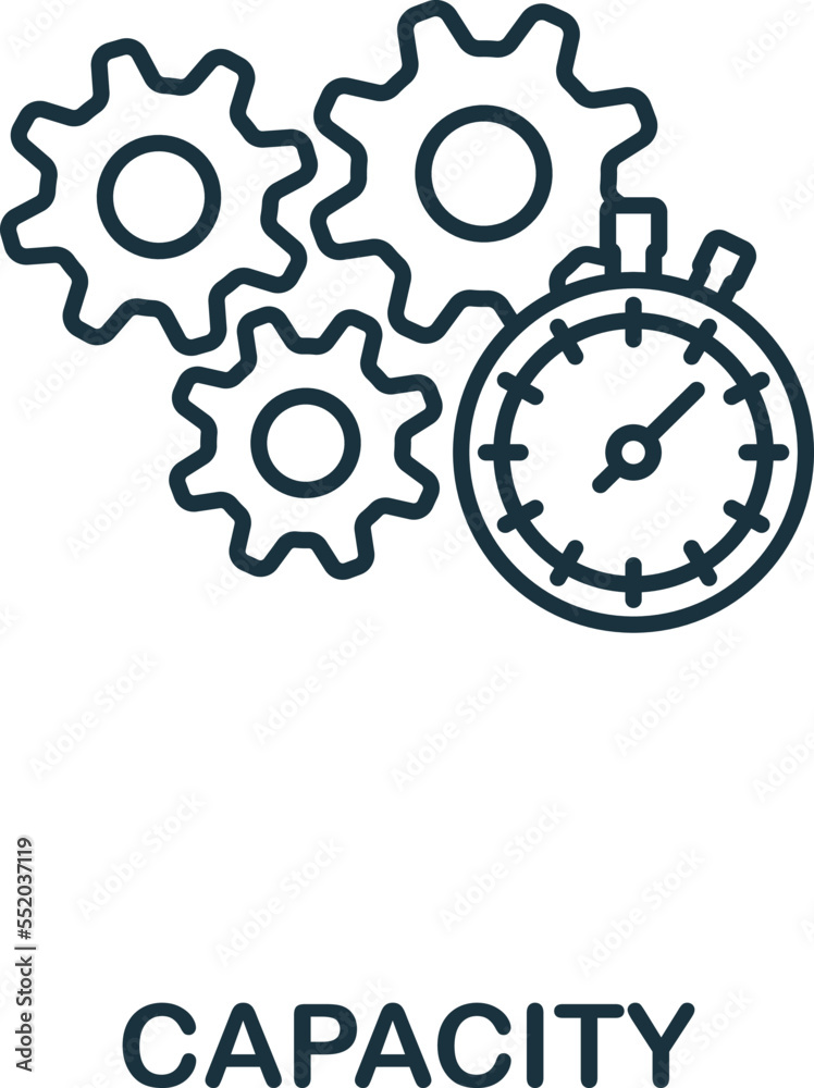 Capacity icon. Monochrome simple Company Structure icon for templates ...