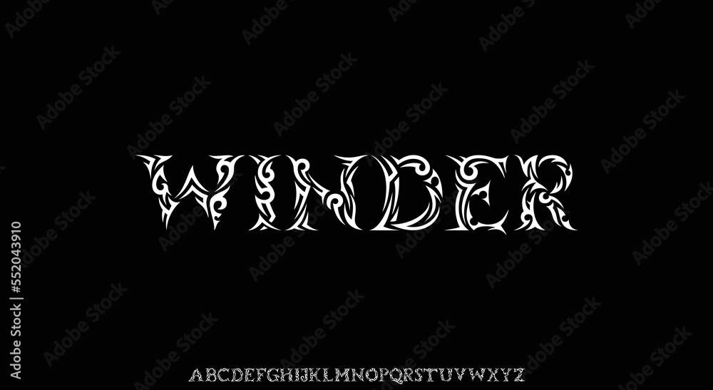 WINDER Abstract modern urban alphabet fonts.Unique and Minimal Tech ... WINDER Abstract modern urban alphabet fonts.Unique and Minimal Tech ...