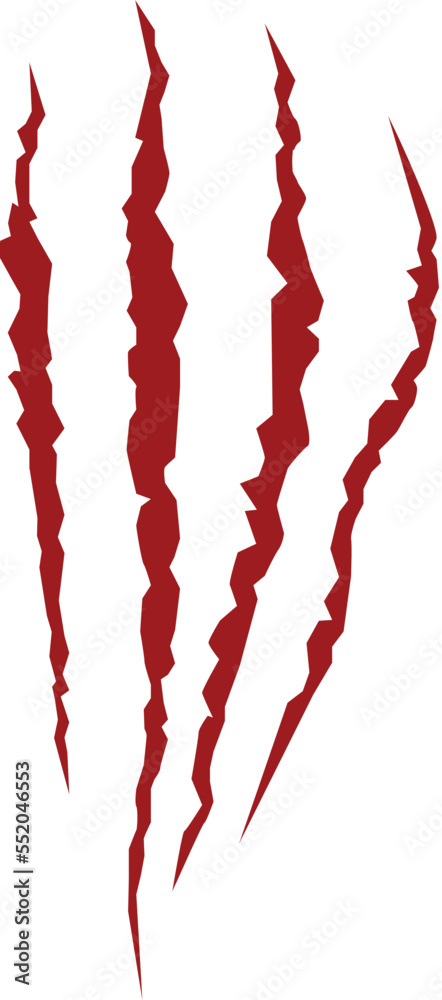 Rage symbol. Red claw marks. Horror scratches Stock Vector | Adobe Stock