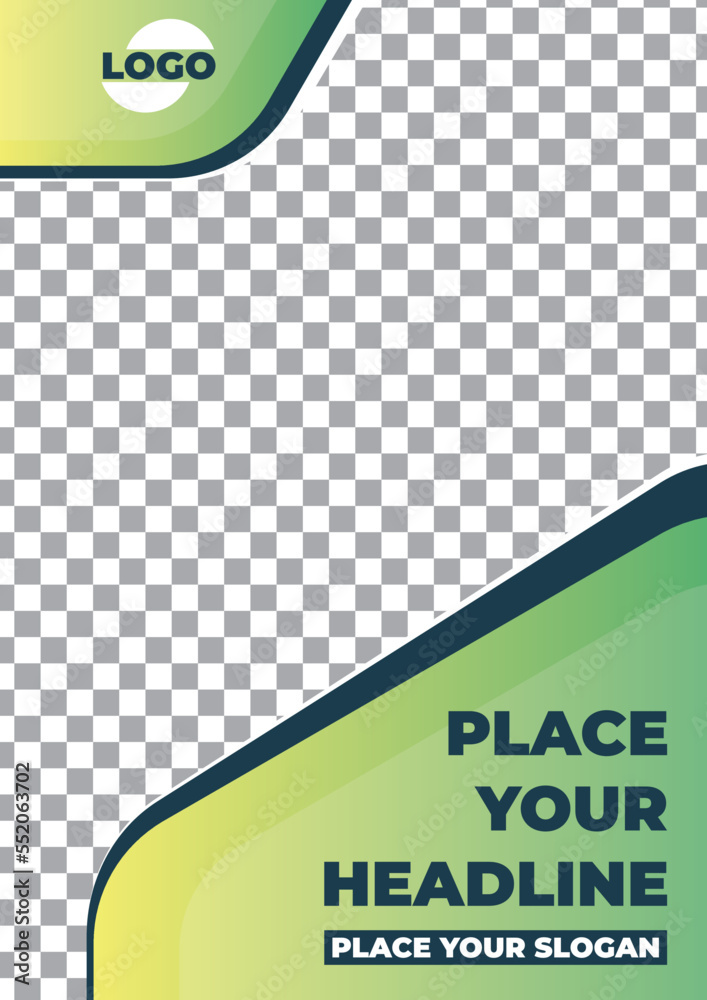 Simple A3 template design with typography for poster, flyer or cover ...