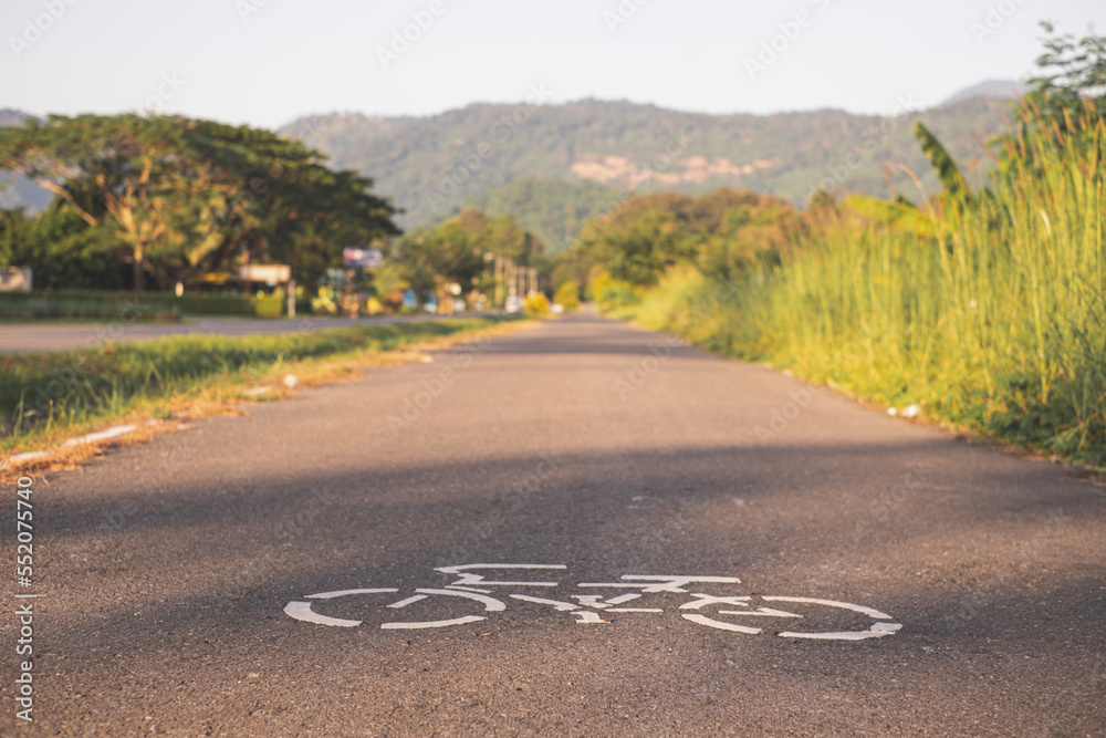 Bicycle road sign, symbol or icon and symbolism. Concept of ...