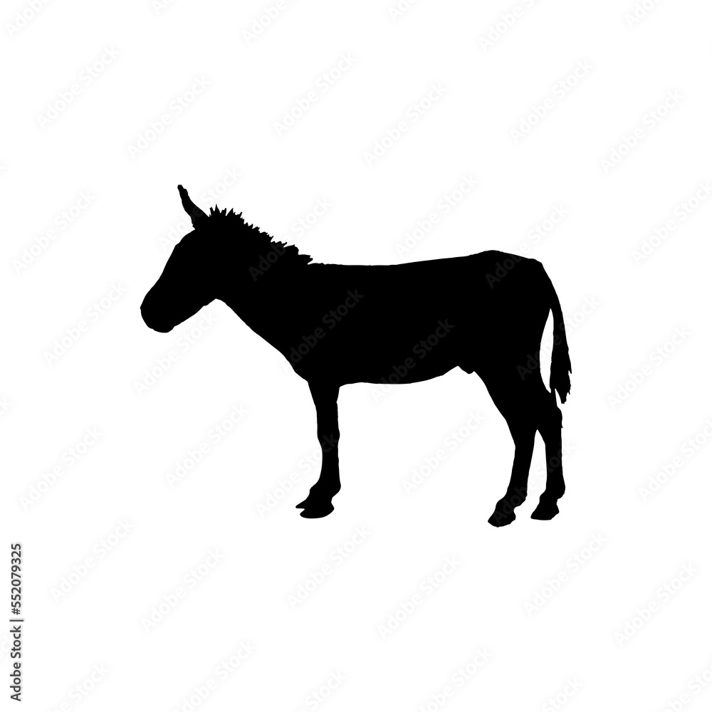 Donkey icon. Simple style political rally poster background symbol ...