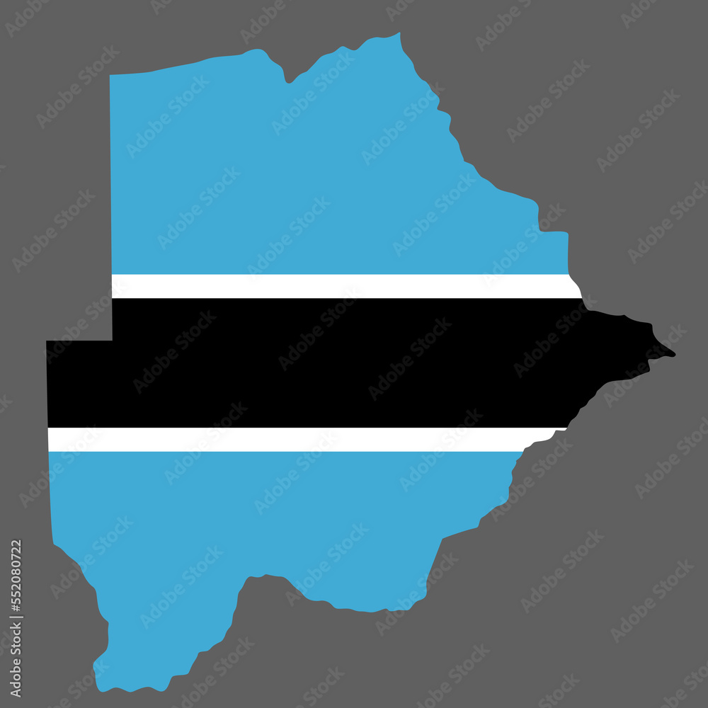 Botswana map with flag african cartography Stock Vector | Adobe Stock