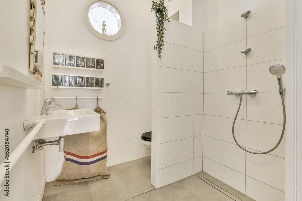 Interior of a sink with a shower Stock Photo | Adobe Stock