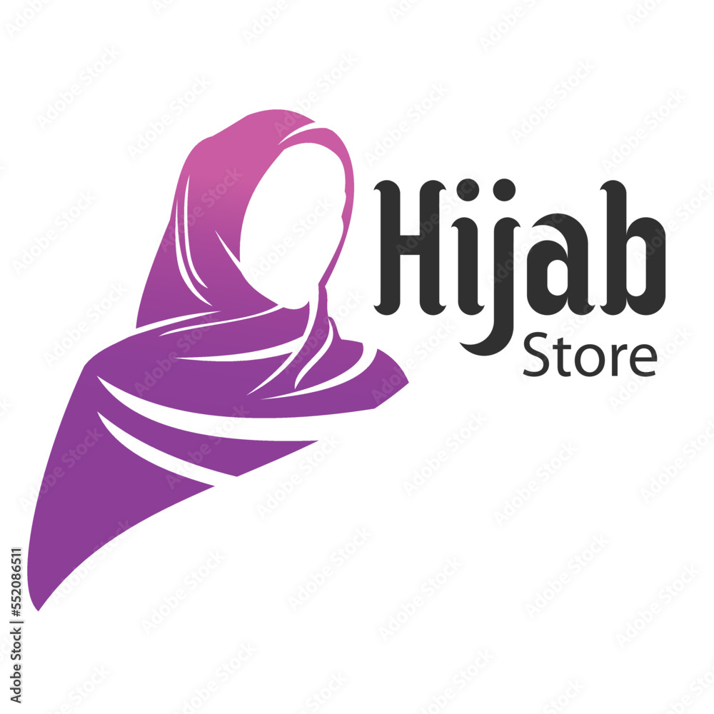 hijab store logo vector design Stock Vector | Adobe Stock