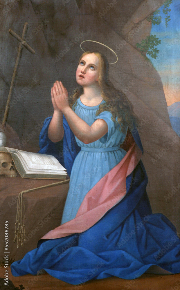 Saint Mary Magdalene, altar painting on the altar of Saint Mary ...