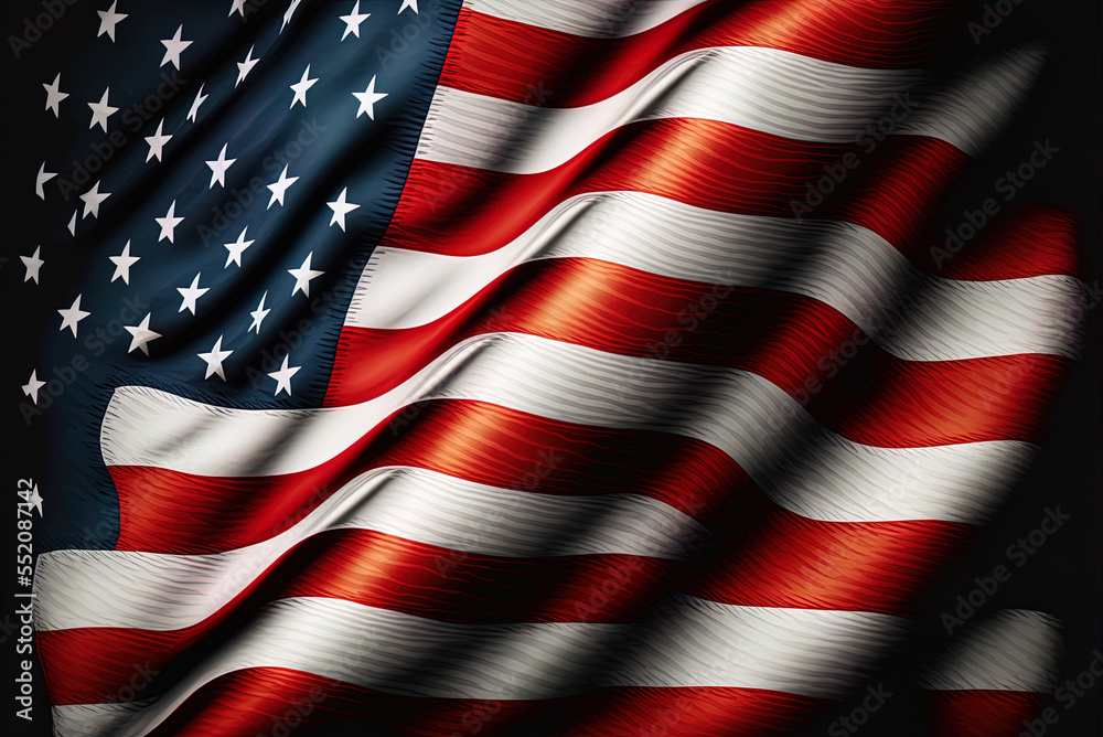 American flag as a backdrop Generative AI Stock Illustration | Adobe Stock