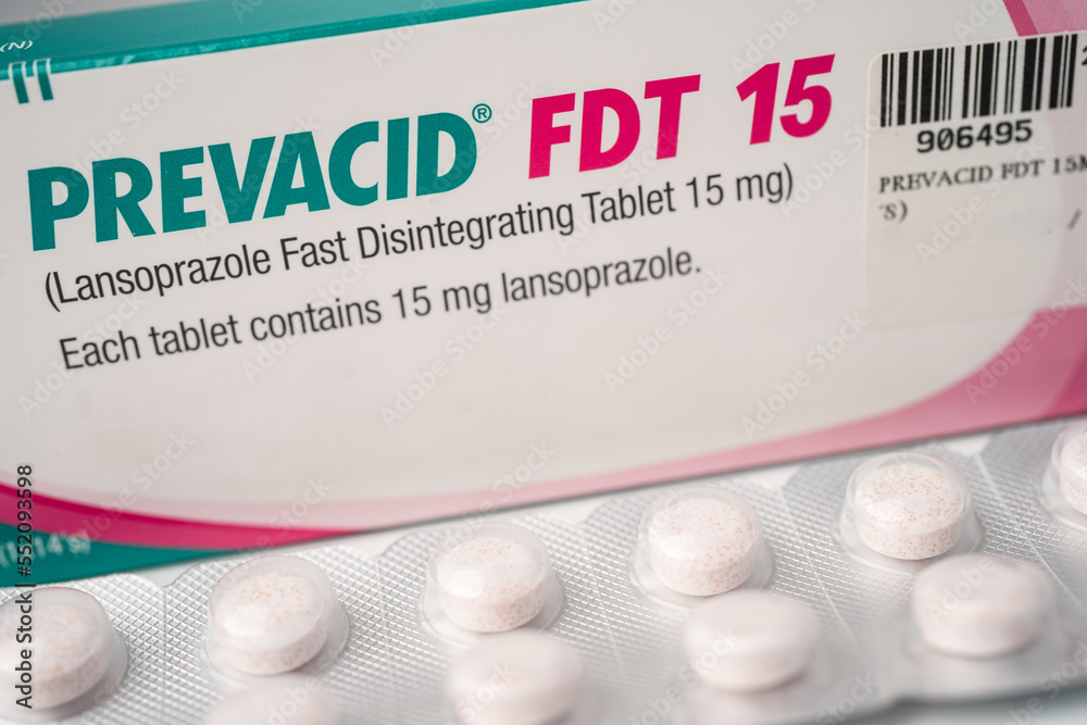 Bangkok, Thailand, October 1, 2022 Prevacid, Lansoprazole, medication ...