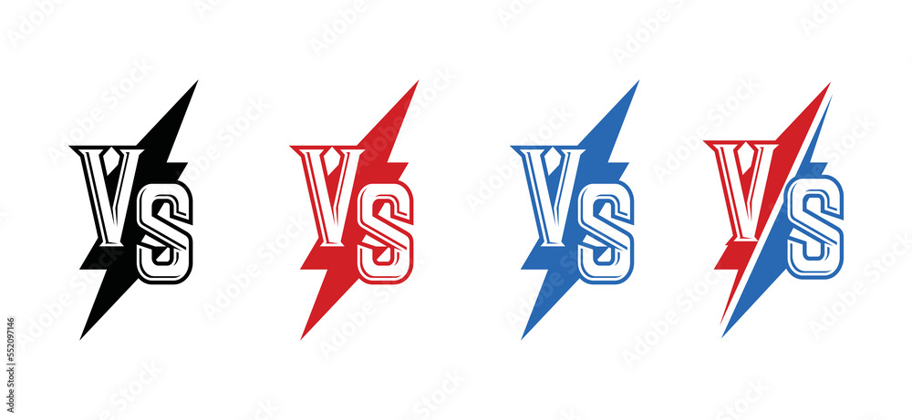 VS or versus icon logo. VS letter or versus for game, sports, fight ...