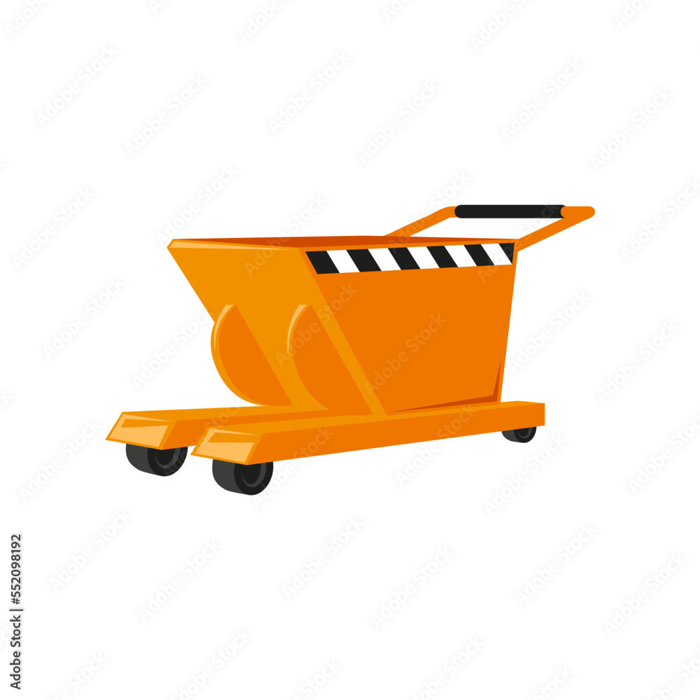 Modern forklift tilt truck cartoon illustration. Industrial vehicle for ...