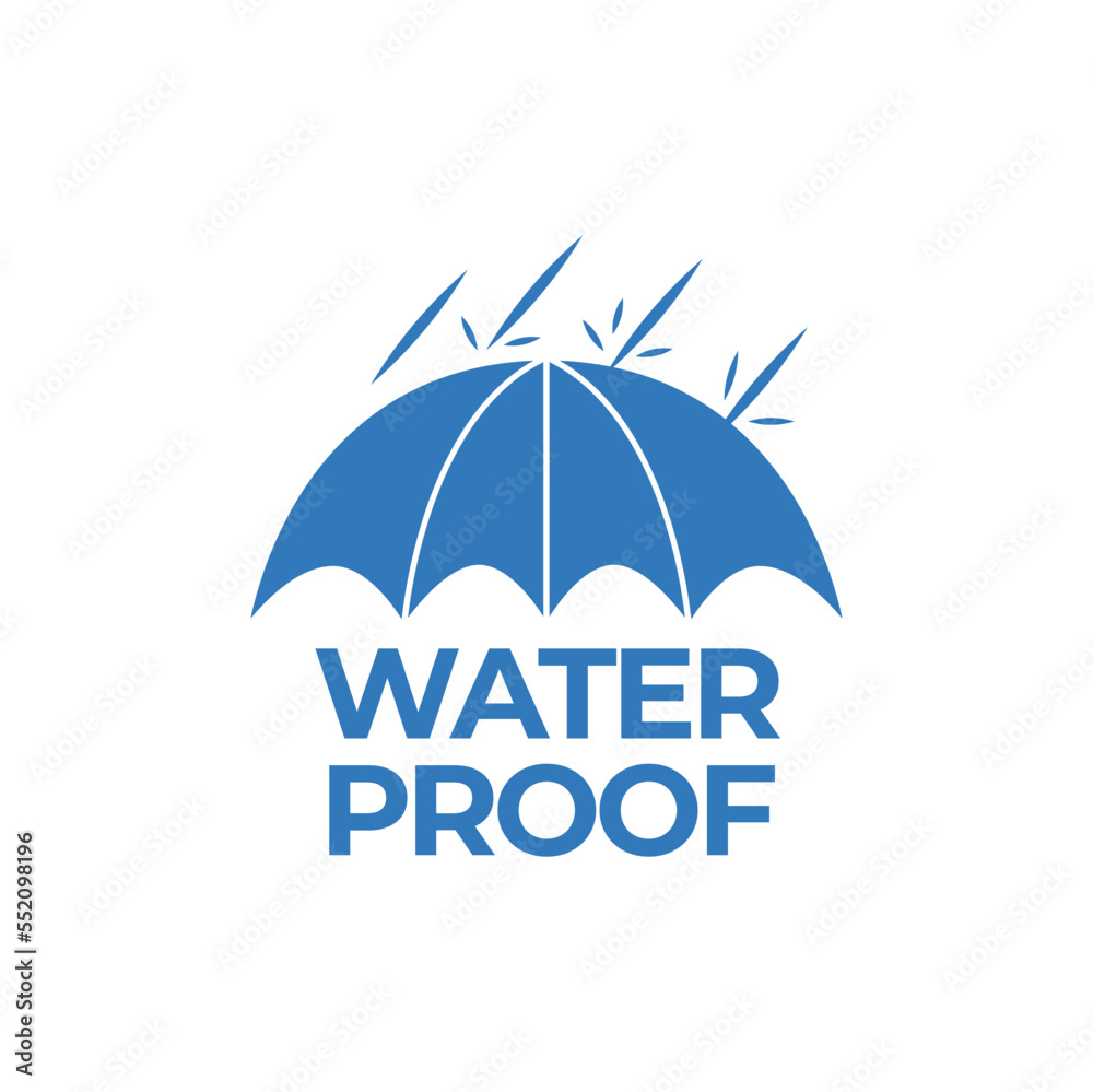 Water proof logo vector illustration isolated on white background Stock ...