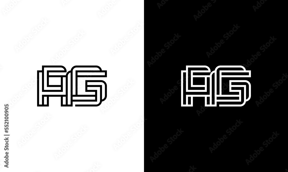 letter symbol ag line art logo Stock Vector | Adobe Stock