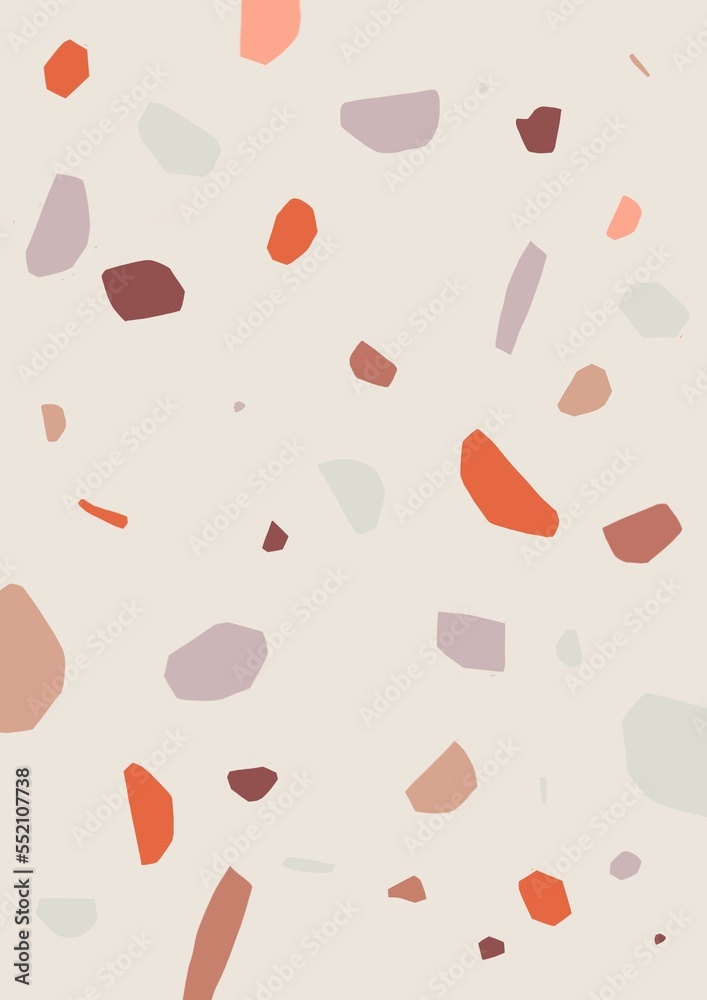 Terrazzo, motif, illustration, illustratif, couleur, papier-peint, fond ...