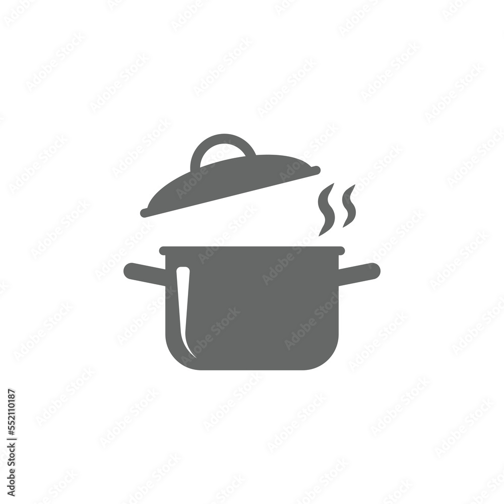 Eps10 Grey Vector Cooking Pot Solid Abstract Art Icon Or Logo Isolated eps10-grey-vector-cooking-pot-solid-abstract-art-icon-or-logo-isolated