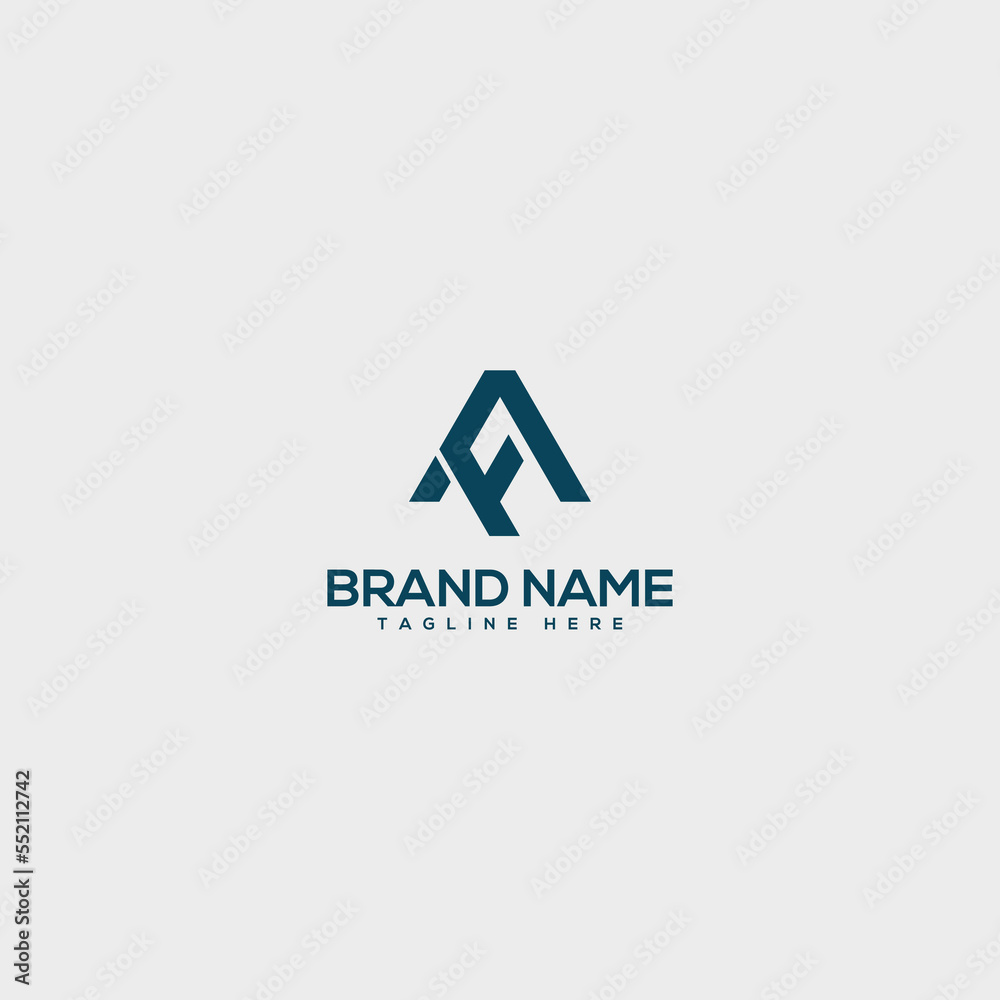 Alphabet AF, FA, A, F letter logo design template vector illustration ...
